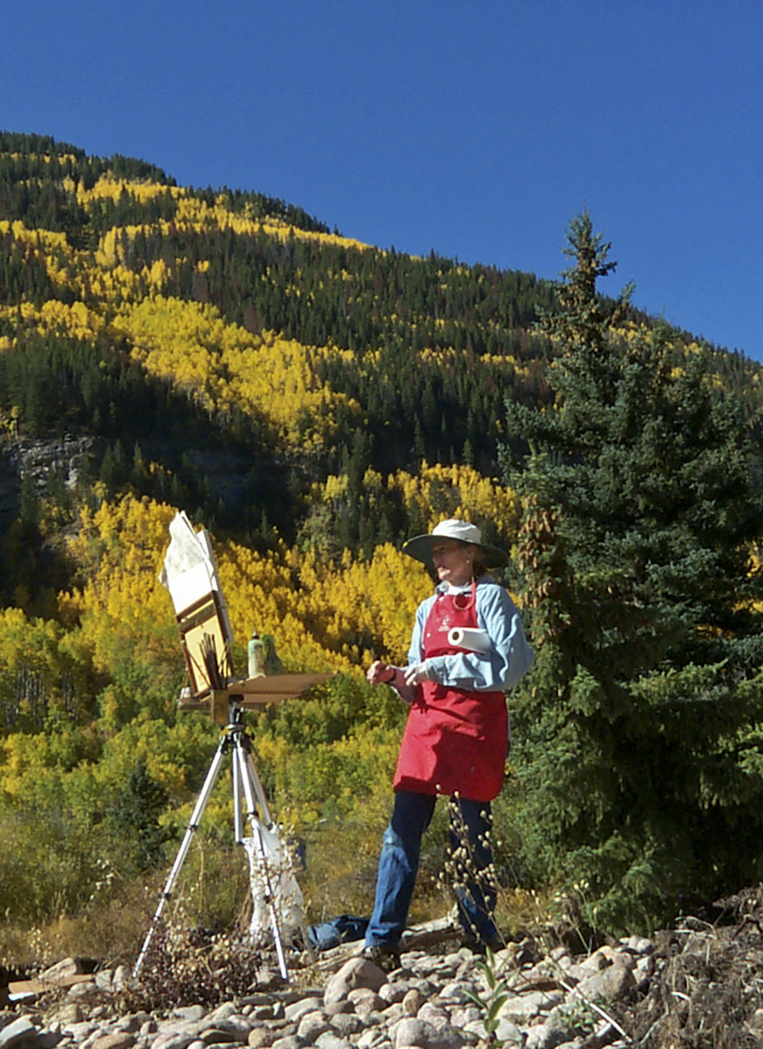 Darcie-Peet-painting-on-location | ArtzLine.com